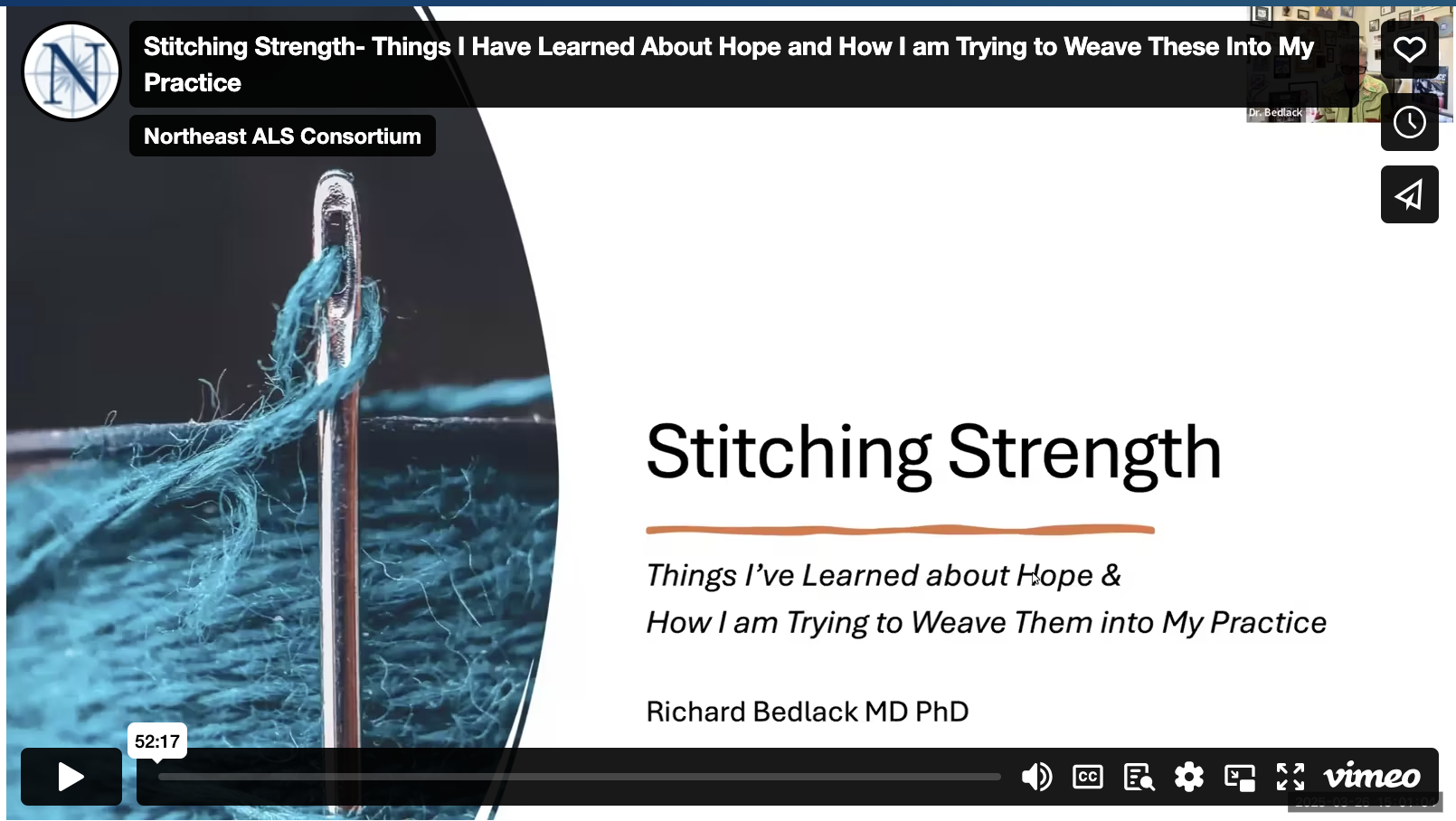 Dr. Bedlack recently led a new webinar called “Stitching Strength ...